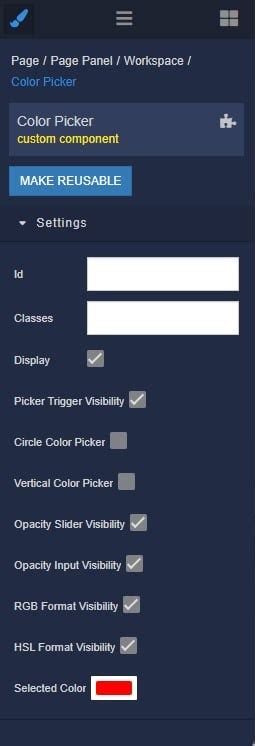 Color Picker Component Backendless Marketplace
