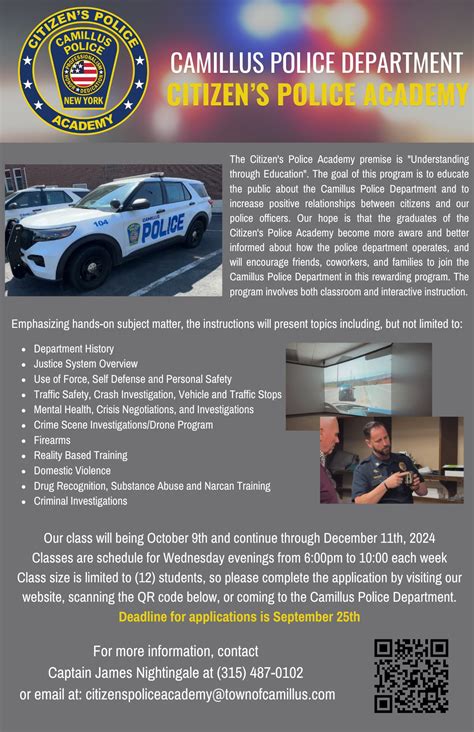 Camillus 🚨the Camillus Police Department Is Hosting Our 2024 Citizens