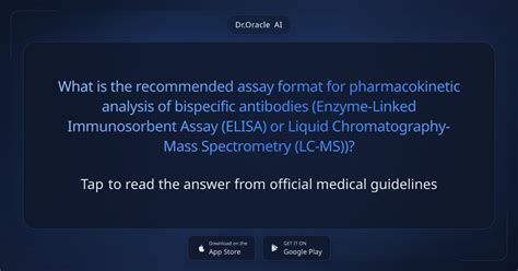 What Is The Recommended Assay Format For Pharmacokinetic Analysis Of