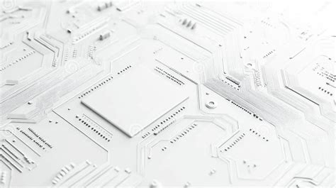 Digital Technology White On White Abstract Background Concept With Networking Technology