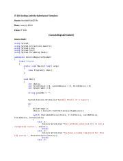 McGill Kendall Consoleregisterstudent Docx IT 230 Coding Activity