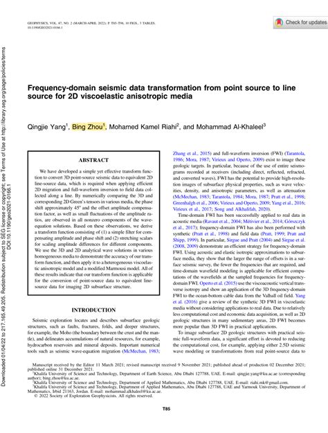 PDF Frequency Domain Wavefield Differences And Conversion Between D And D Seismic Wave