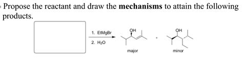 Solved Propose The Reactant And Draw The Mechanisms To Chegg Com