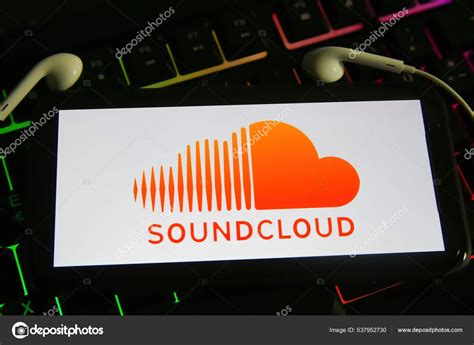 Viersen Germany May 2021 Closeup Smartphone Screen Logo Lettering Soundcloud — Stock Editorial