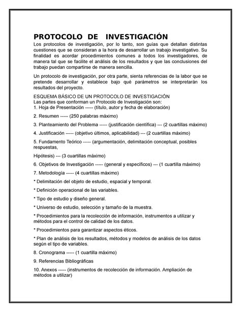 Ejemplo De Un Protocolo Ejemplo De Un Protocolo