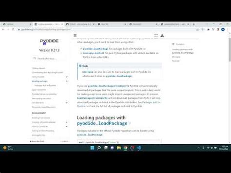 Python In The Browser Pyodide Webassembly Emscripten Part Youtube