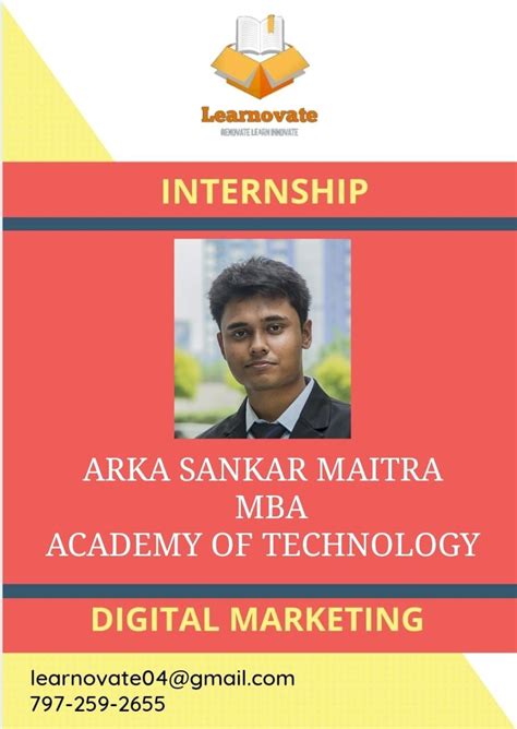 Arka Sankar Maitra On Linkedin Internship Digitalmarketing Ecommerce