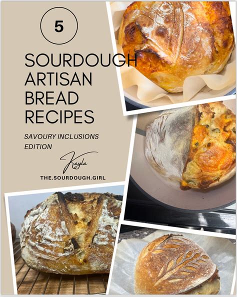 5 Artisan Sourdough Bread Recipe Cards Savoury Edition Etsy