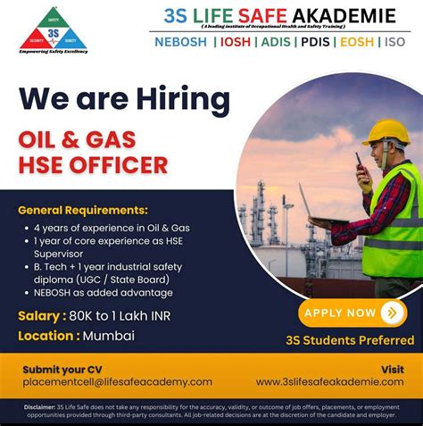 Safety Officer On Linkedin 🚨 We Are Hiring 🚨 Exciting Opportunity For An Oil And Gas Hse Officer
