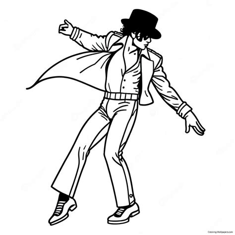 Bad Michael Jackson Dancing Coloring Page 41003 32424