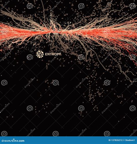point explode array with dynamic emitted particles stock vector
