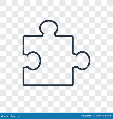 Puzzle Concept Vector Linear Icon Isolated On Transparent Background