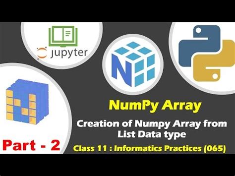 CBSE INFOTECH NumPy Python Part Class IP NumPy Python Tutorial In Hindi