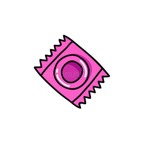 Condom Doodle Icon Vector Illustration Stock Illustration