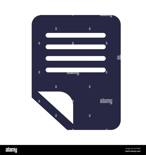 Electronic Text Document Symbol Glyph Vector Illustration Files