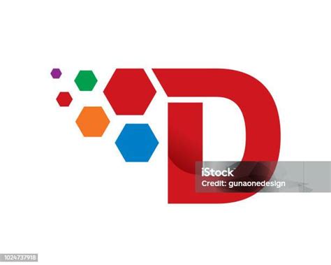 문자 D 템플릿 디자인 벡터 상징 개념 디자인 크리에이 티브 기호 아이콘 컴퓨터 글자에 대한 스톡 벡터 아트 및 기타 이미지 컴퓨터 글자 육각형 개념 Istock