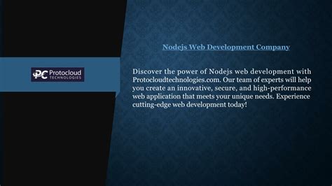 Ppt Nodejs Web Development Company Protocloudtechnologies Powerpoint