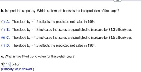 Solved The Linear Trend Forecasting Equation For An Annual