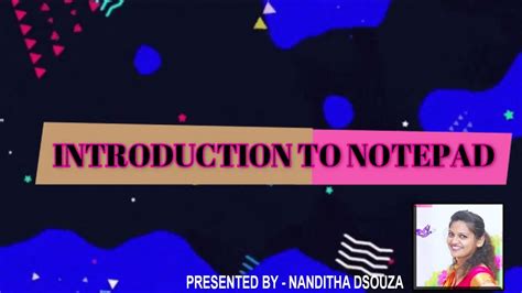 Introduction To Notepad Youtube