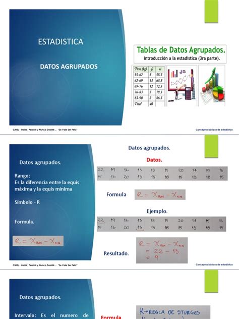 Datos Agrupados Pdf Matemáticas