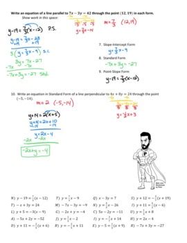 Equations Of Parallel And Perpendicular Lines Joke Worksheet Worksheets Library