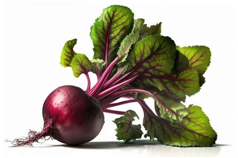 Premium Ai Image Beetroot On A White Background Generative Ai