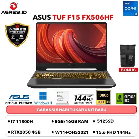 Jual Asus Tuf F Fx Hf I H Rtx Gb Gb Gb W Ohs Fhd Hz Rgb Blk