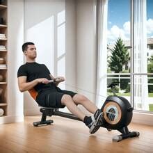 Sportnow Rowing Machine 16 Level Magnetic Rower Machine With Lcd