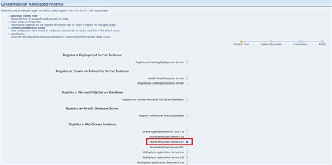 Register An Oracle Weblogic Server 12c