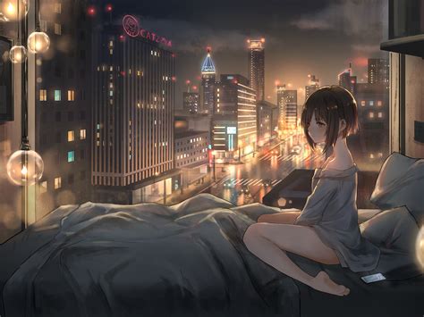 Anime Girl City Lights K Wallpaper Hd Anime Wallpapers K Wallpapers The Best Porn Website