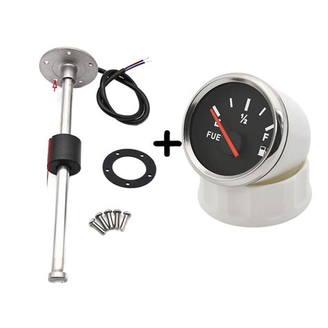52mm Fuel Level Gauge Fuel Level Sensor 0~190ohm With Red Backlight For