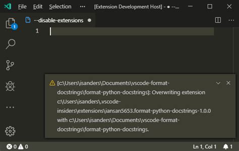 Disable Extensions Not Working For Extension Debugging · Issue 76989