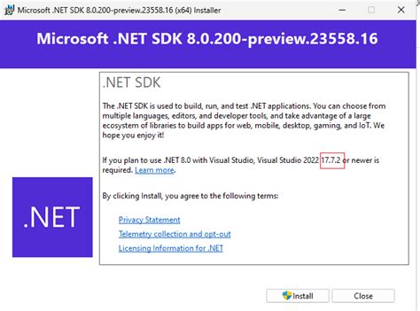 Nete2esdk Vs Version On Net 8 Sdk Installation Wizard Need To Be Updated With Each Release