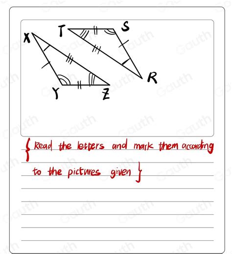 Solved B、 Delta Xyz ≌ Delta Rst Using The Two Triangles Draw Arcs