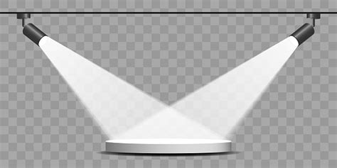 배너 스포트라이트 벡터 플랫 스포트라이트 스포트라이트로 장면 투명한 배경에 밝은 조명이있는 스포트라이트 벡터 일러스트레이션 0명에 대한 스톡 벡터 아트 및 기타 이미지