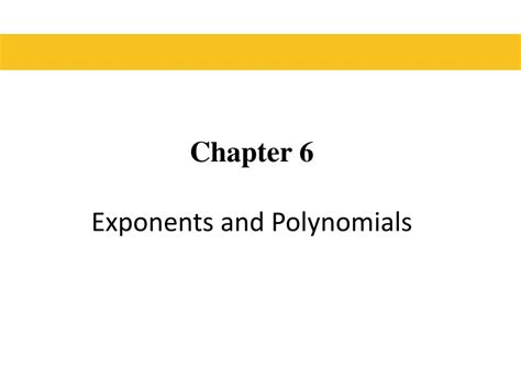 PPT Chapter Exponents And Polynomials PowerPoint Presentation Free Download ID