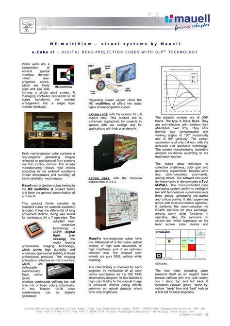 Rear Projection Cubes