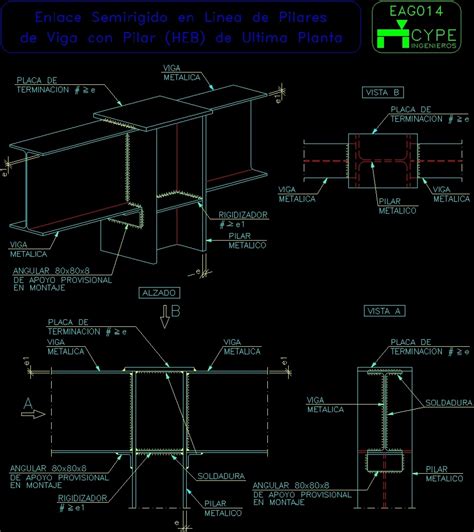 Details Metallic Structure Dwg Detail For Autocad • Designs Cad