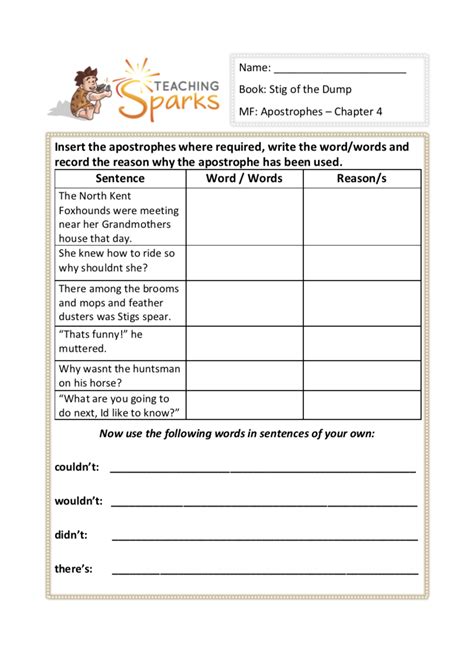 Stig Of The Dump Year 3 Year 4 Comprehension Planning Resources