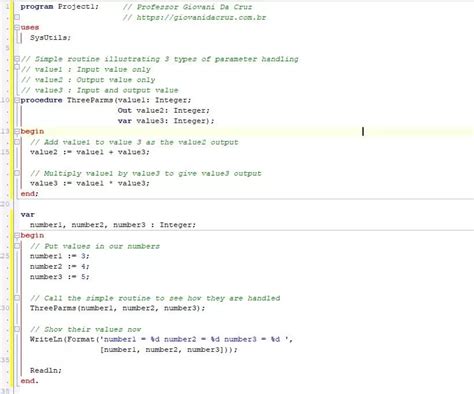entendendo a diferença entre os parâmetros out e var em delphi e