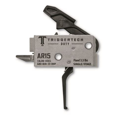Triggertech Ar 15 Duty Line Flat Single Stage Trigger 35 Lb