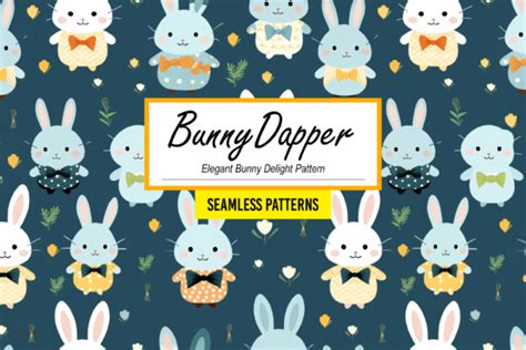 Elegant Bunny Delight Seamless Pattern Graphic By Canvas Elegance · Creative Fabrica