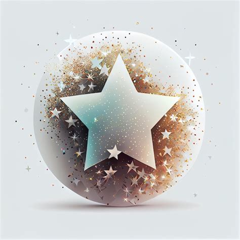 Premium Photo Abstract Glitter Star Illustration With Isolated Background