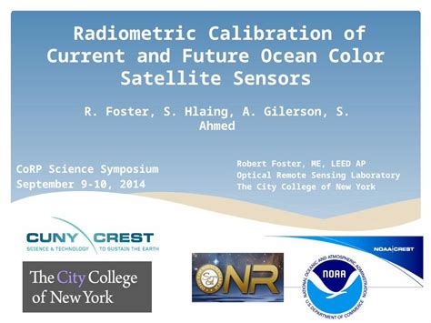 Pptx Radiometric Calibration Of Current And Future Ocean Color
