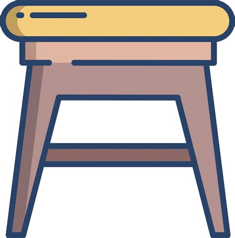 Stool Linear Color Illustration 46338076 Vector Art At Vecteezy
