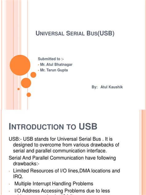 Universal Serial Bus Usb Pdf Usb Physical Layer Protocols