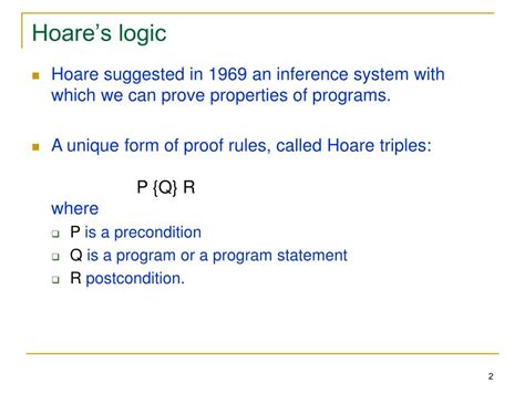 Ppt Hoare S Method For Proving Correctness Of Programs Powerpoint