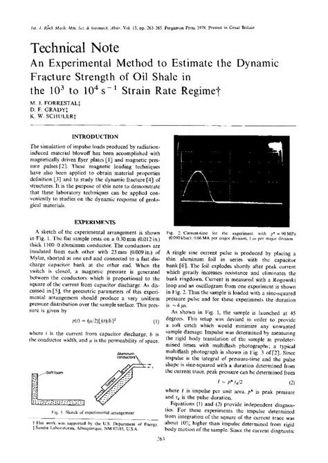 Pdf An Experimental Method To Estimate The Dynamic Fracture Strength Of Oil Shale In The 103