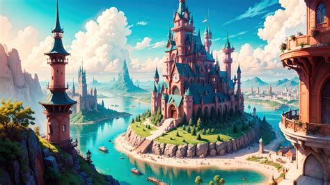 Fantasy City Desktop Wallpaper 4 Ai Art By 3d1viner On Deviantart