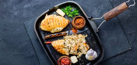 페타 치즈와 마늘로 채워진 구운 닭 가슴살닭고기 사진 배경 및 무료 다운로드를위한 그림 Pngtree